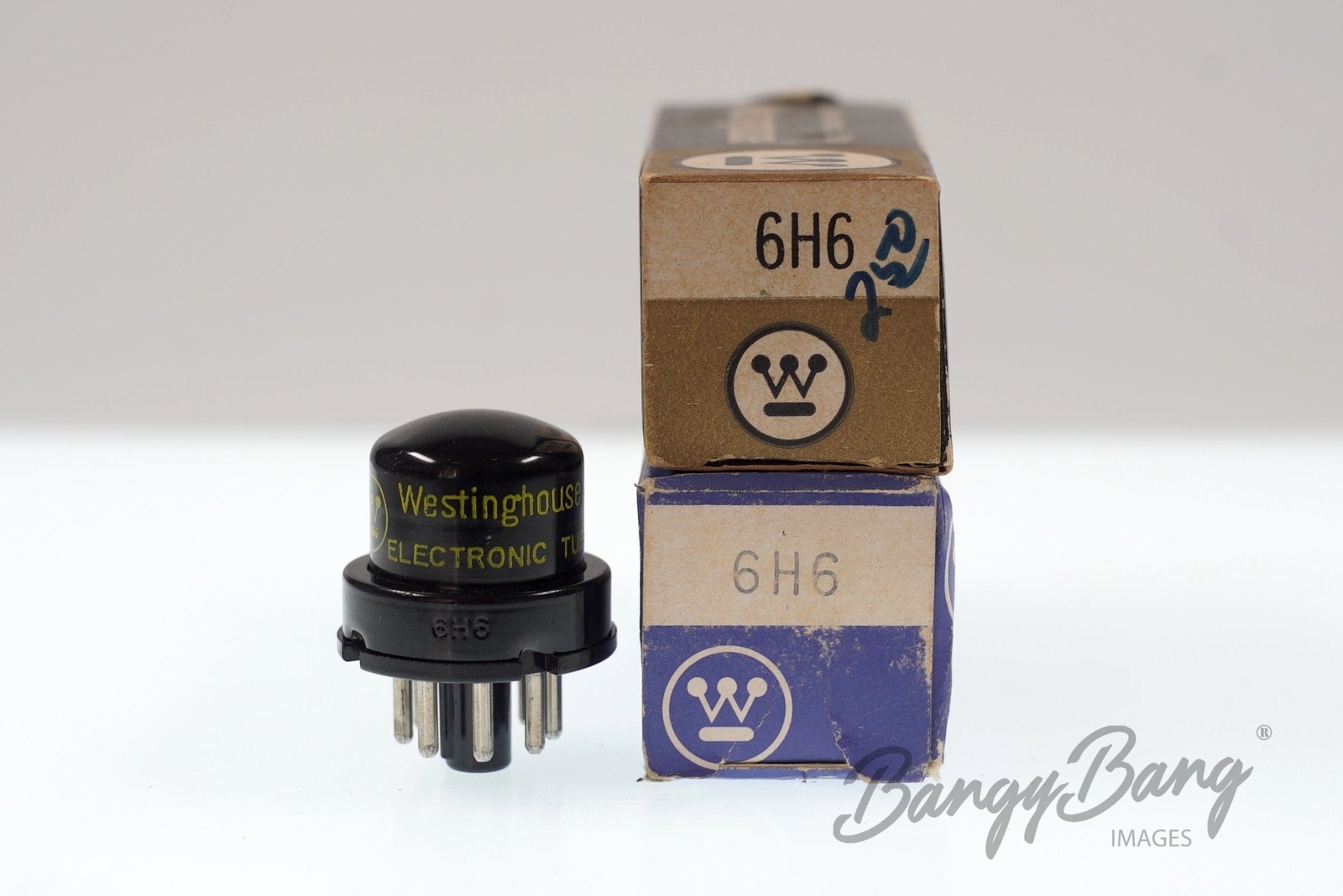 2 Vintage Westinghouse 6H6/VT-90 Metal Double Diode Detector Audio ...