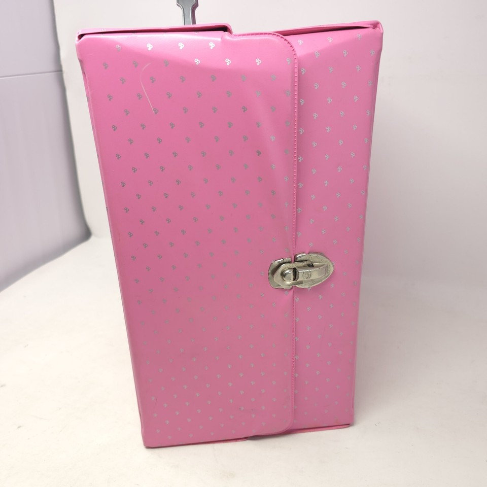 Vintage 1985 Mattel BARBIE Pink Double FASHION DOLL CASE Carrying Trunk ...