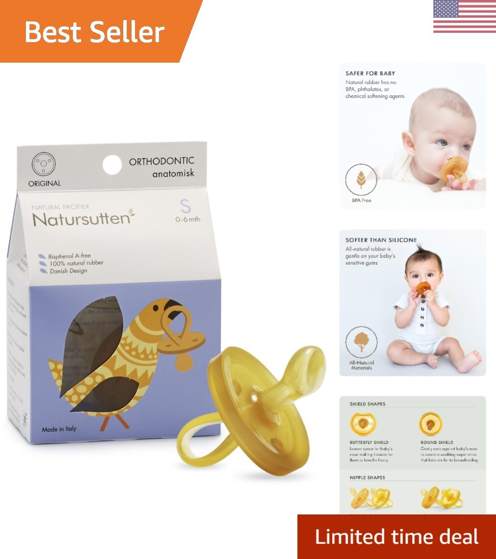 Original Shield Pacifiers for Breastfeeding Babies - Natural Rubber - 0 ...