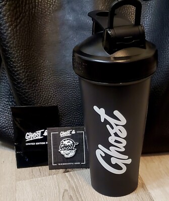 Ghost Lifestyle Protein Shaker Blender Bottle and Logo Collectable Pin ...