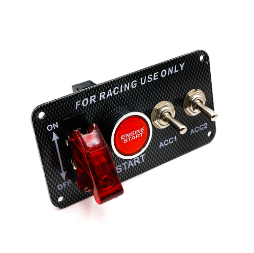 12V LED Ignition Switch Panel for Car Engine Start Push Button Toggle ...