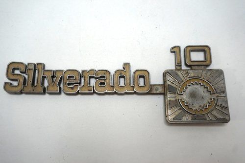 CHEVY SILVERADO 10 EMBLEM BADGE ALUMINUM 1973-1980 73-80 27074 ORIGINAL ...