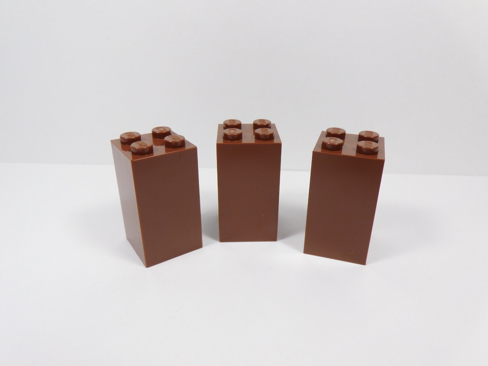LEGO Lot of 3 Reddish Brown 2x2x3 Bricks I9 | eBay