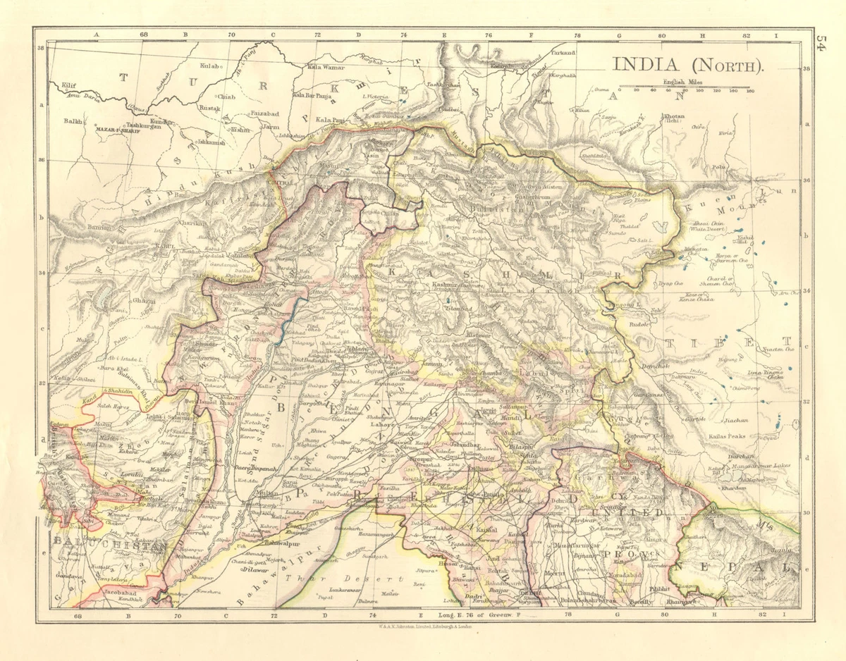 Kashmir Physical Map