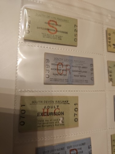 15x 1990s SOUTH DEVON RAILWAY TRAIN TICKETS Senior Citizen Deyton Cub ...