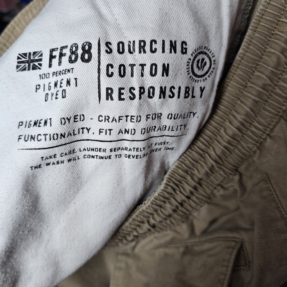 Fat Face Shorts Mens W32 Beige Cargo Utility Safari Drawstring Combat ...