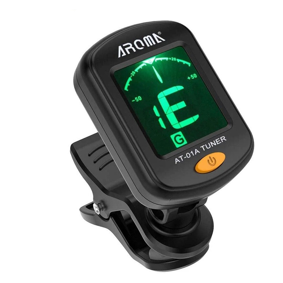 Clip-on LCD Chromatic Tuner For Electric Bass Ukulele Banjo & Mandolin ...