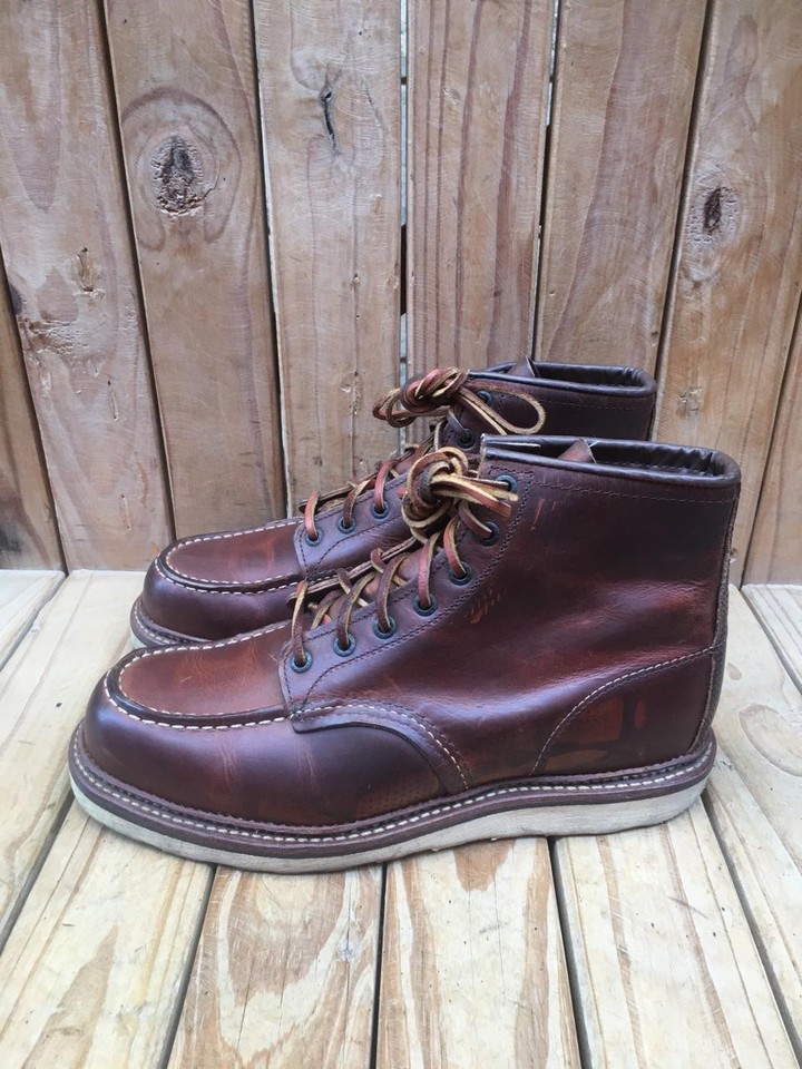 Red Wing 1907 Copper Rough Moc Toe Brown Boots Sz USA 9.5 D| UK 8.5 ...