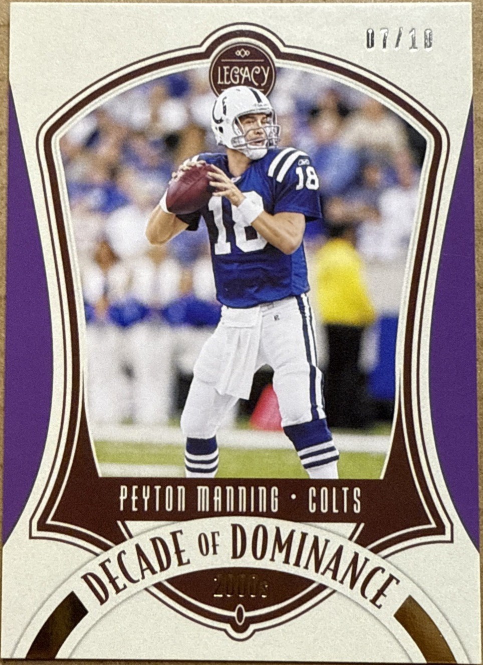 2021 Panini Legacy - Decade of Dominance Peyton Manning #DD-12 Violet ...