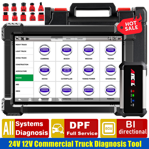 24V 12V Diesel HD Truck Diagnostic Tool Scanner for BOSCH HINO FUSO CAT ...