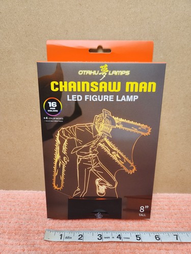 Otaku Lamps "Chainsaw Man" LED Figure Lamp Manga 16 RGB Colors w ...