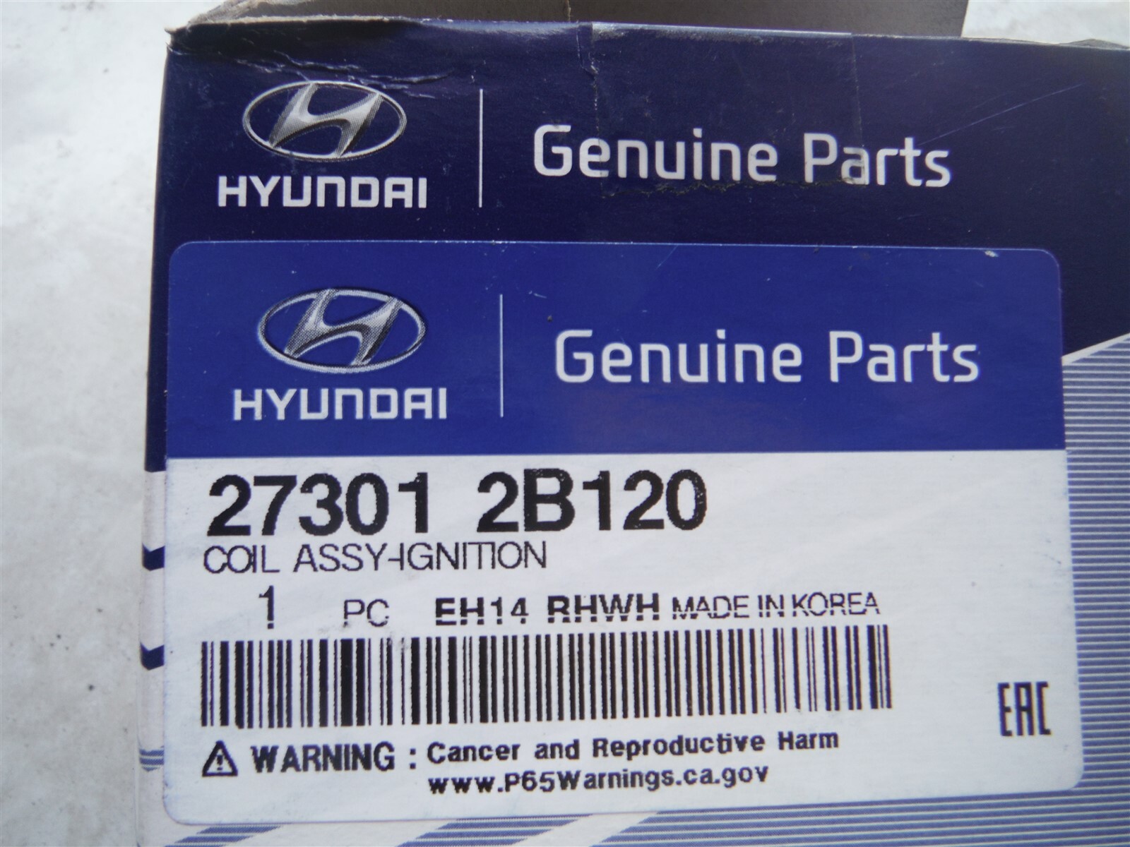2015-2021 HYUNDAI VELOSTER KONA TUCSON IGNITION COIL ASSEMBLY OEM 27301 ...