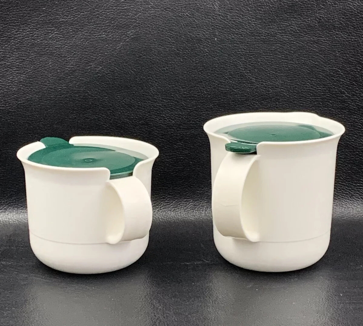Tupperware Sugar Bowl 2310A-1 10 Oz Creamer 2309A-4 12 Oz White Green ...