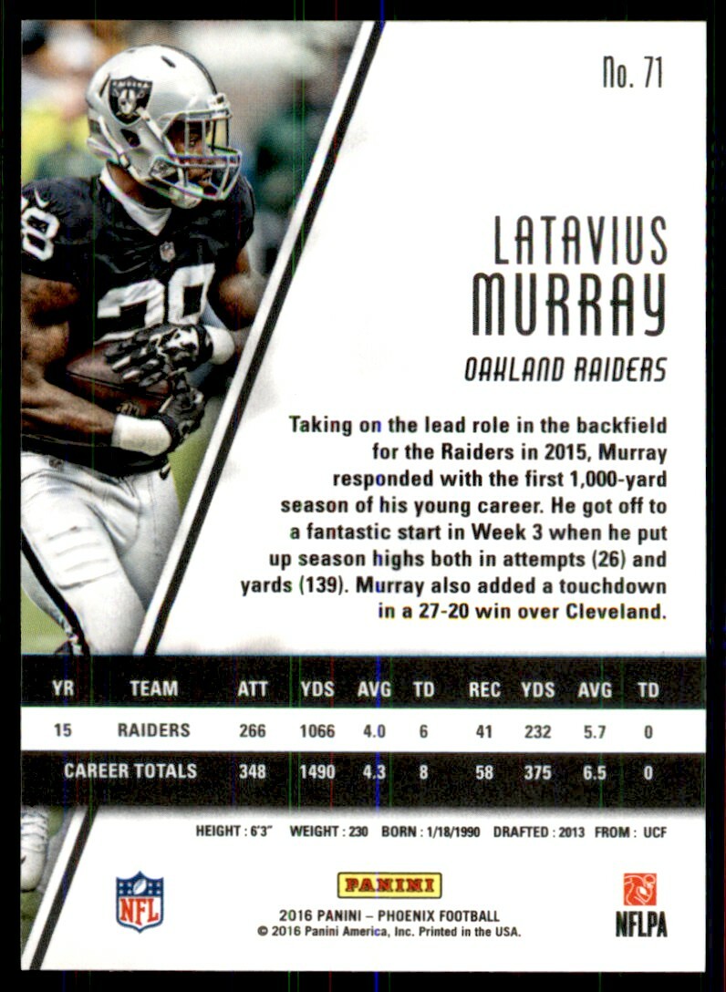 2016 Panini Phoenix Latavius Murray Oakland Raiders #71 | eBay