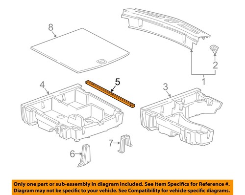 GM OEM 17-23 XT5 Rear Body Floor Interior Trim-Slide Rail 84148067 | eBay