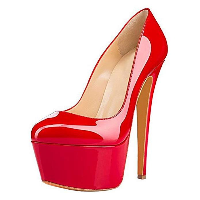 Fashion Women High Heels Pumps Round Toe Platform Dress Office Party ...