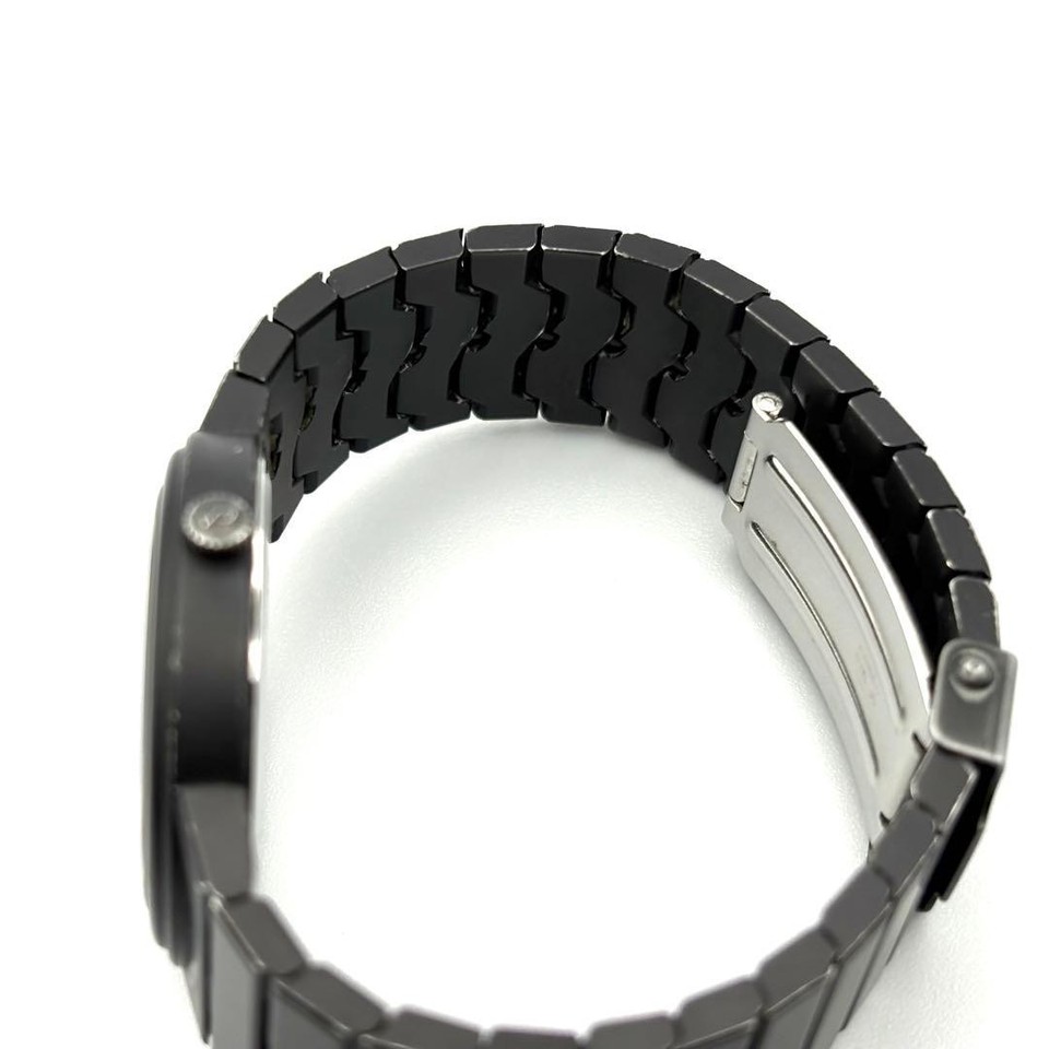 Porsche Design IWC Quartz Watch 3307 Black Red Hand Fish Crown Working ...