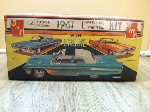 Vintage AMT 1961 Ford Convertible 3n1 Customizing Model Car Kit Started ...