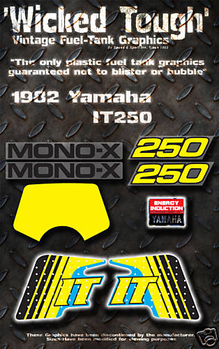 YAMAHA 1982 IT250 WICKED TOUGH DECAL GRAPHIC KIT | eBay