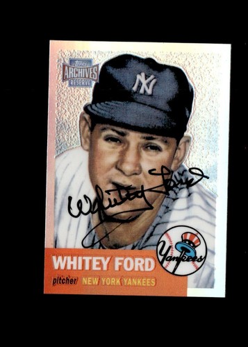 Whitey Ford 2001 Topps Archives Reserve authentic autographed card | eBay