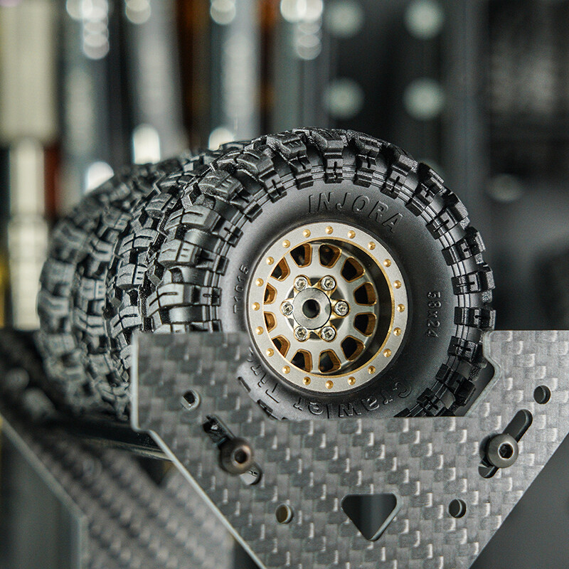 INJORA 58*24mm Swamp Stomper 1.0" Tires for RC Car SCX24 AX24 TRX4M ...