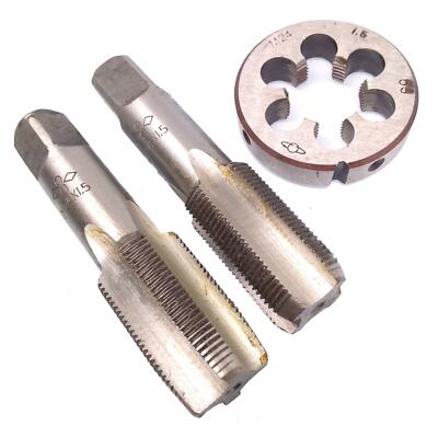 HSS M30 x 3.5mm Taper & Plug Tap & M30 x 3.5mm Die Metric Thread Right ...