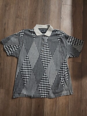 Vtg Alan Stuart Shirt Men's Large Abstract Banded Waist 90s Retro ...