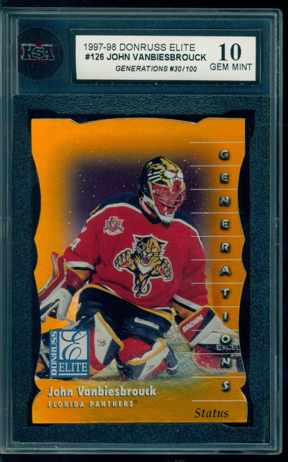 1997-98 Donruss Elite Generations #126 John Vanbiesbrouck #30/100 KSA ...