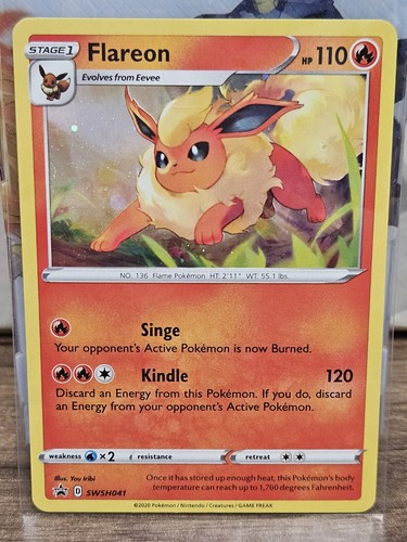 Pokémon TCG Flareon SWSH Black Star Promo SWSH041 Holo Promo | eBay ...
