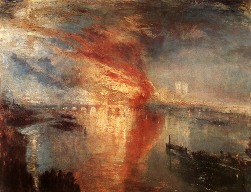 Der Brand des House of Parliament William Turner Feuer London H A3 0454 ...