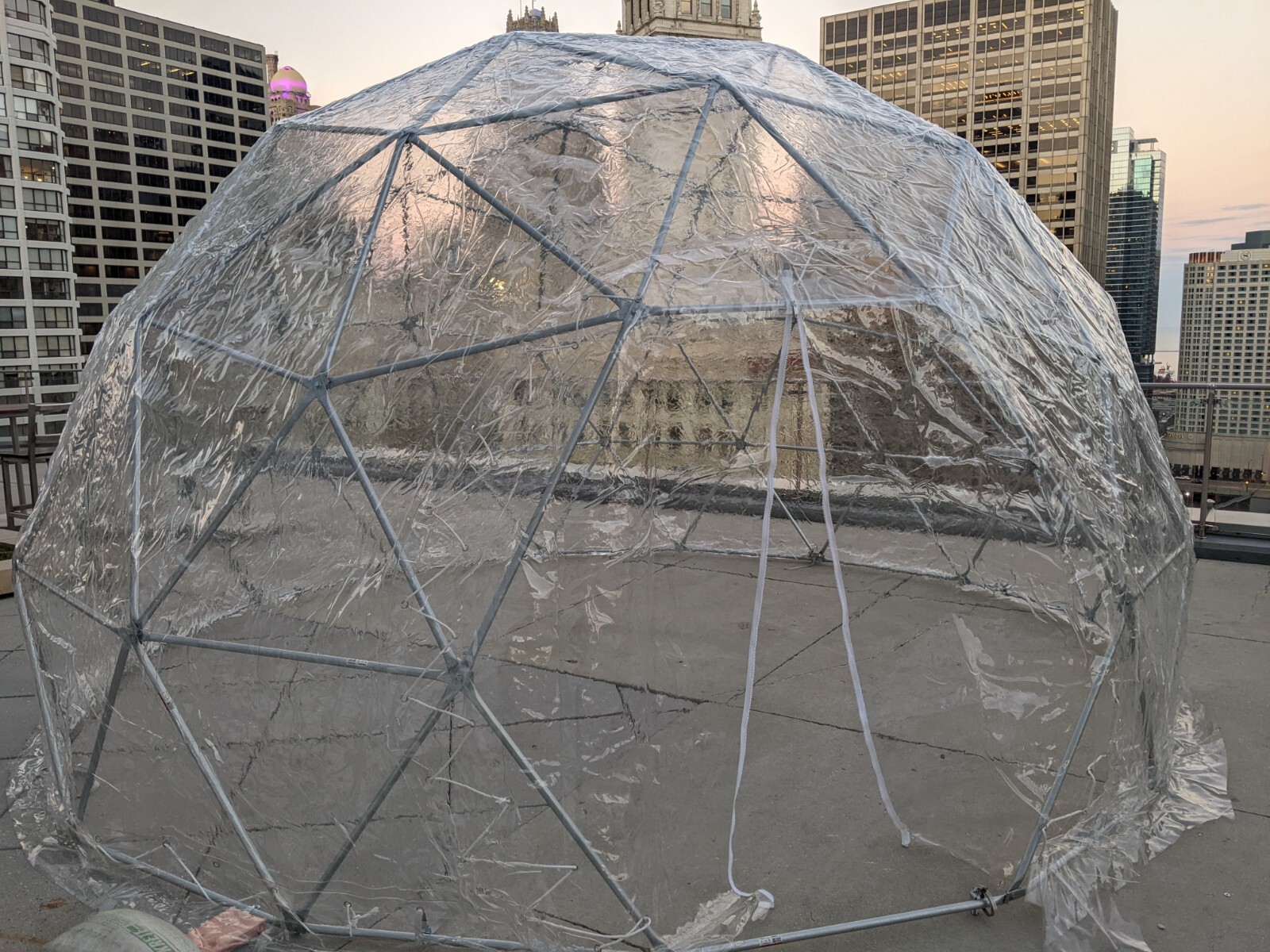 3V geodesic dome w/ cover : 5 meter - 16ft. Glamping tent patio igloo ...