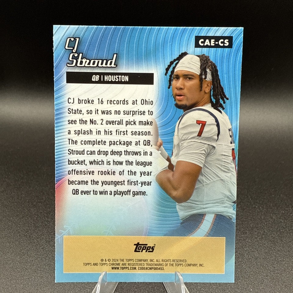 2024 Topps Chrome All-Etch Refractor CJ Stroud #CAE-CS Houston Texans ...