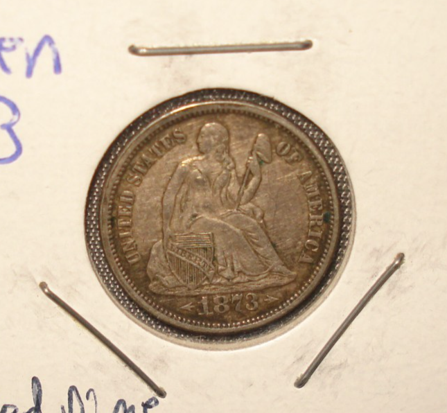 1873 OPEN 3 SEATED LIBERTY DIME 10 CENTS - AU - FREE SHIPPING | eBay