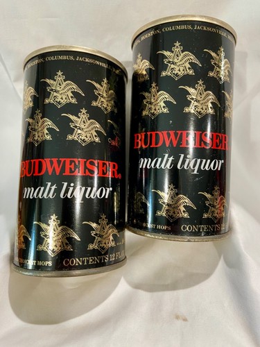 2 TAB TOP BEER CANS EMPTY BUDWEISER MALT LIQUOR ST. LOUIS MO | eBay