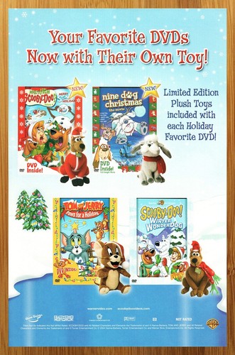2004 Scooby-Doo/Tom & Jerry DVDs Print Ad/Poster Christmas Holiday ...