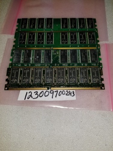 4GB 4X 1GB PC DDR DDR1 PC3200 DDR-400 3200 400MHZ 184PIN NON-ECC INTEL ...