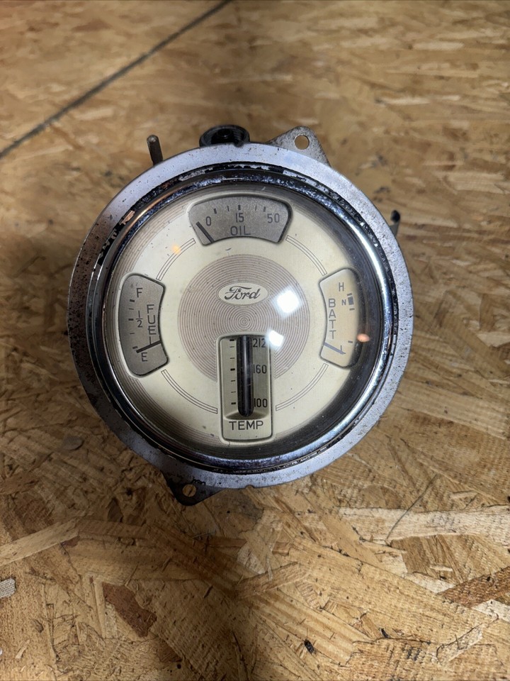 1937 1938 1939 OEM FORD Gauge Set SPEEDOMETER 100 MPH VINTAGE FOMOCO ...