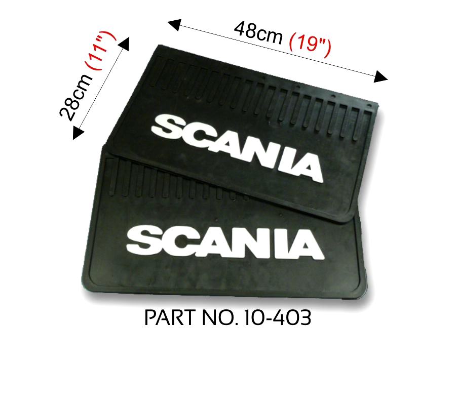 Scania truck lorry PAIR RUBBER MUD FLAPS MUDFLAPS 480x280 EMBOSSED LOGO ...