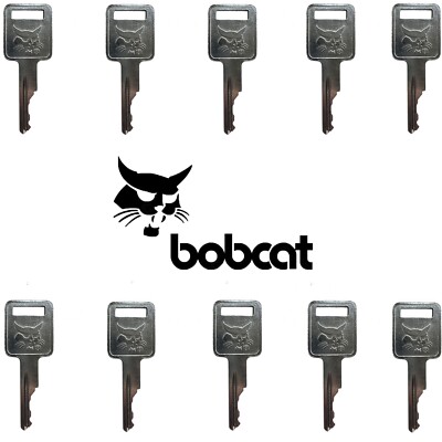10 Bobcat Ignition & Door Keys 6693241 Excavator Skid Steer Loader ...