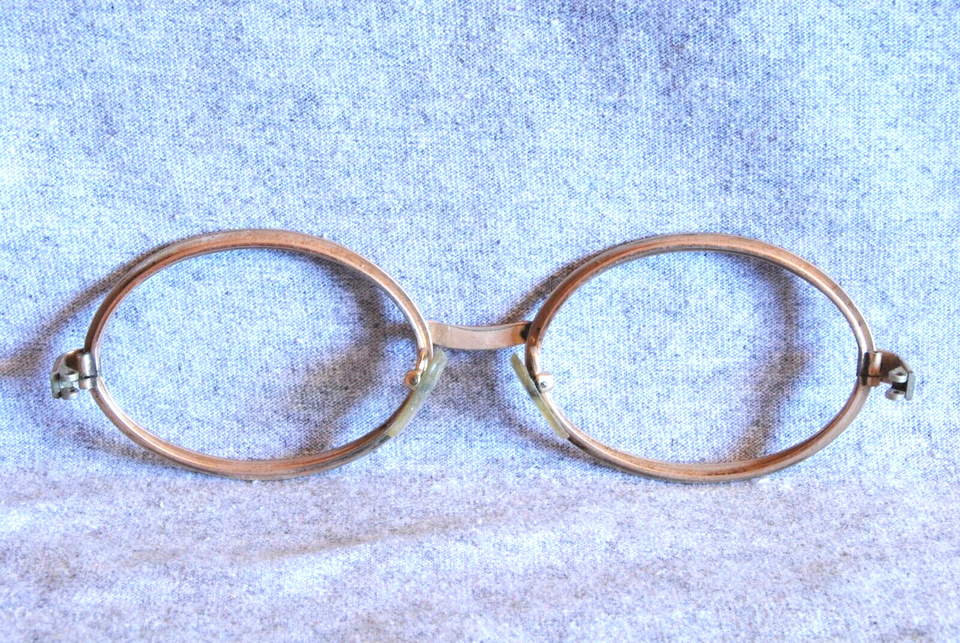 vintage eyeglass frame front gold 5-1/2 | eBay