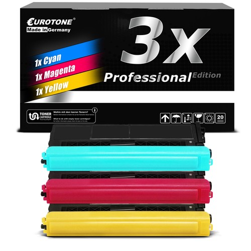 3x Eurotone PRO Patrone XXL kompatibel für Brother TN-329C TN-329M TN ...