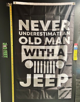 Jeep Flag FREE USA SHIP OM Beer Outdoors Jeep Lover Off Road USA Sign ...