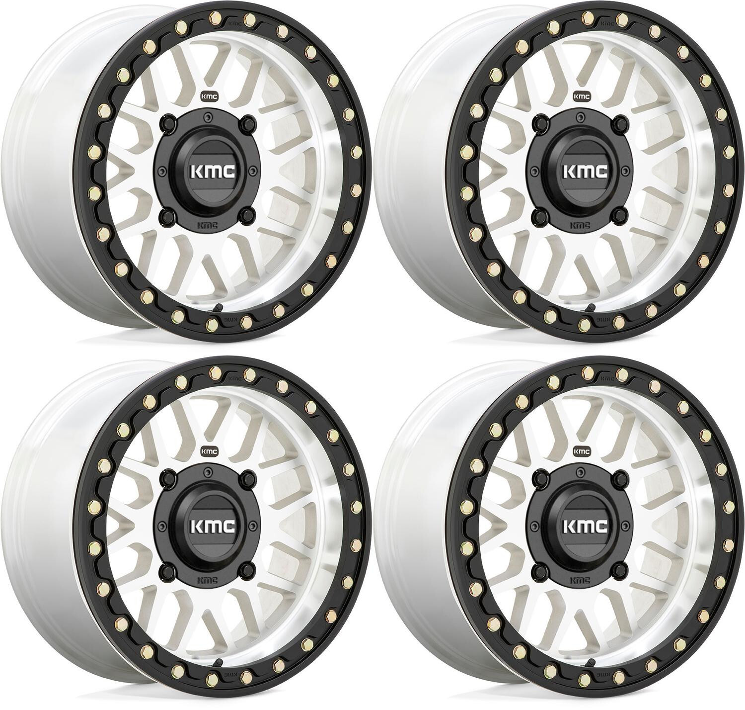 4 ATV/UTV Wheels Set 15in KMC KS235 Grenade Beadlock Machined 4/156 ...