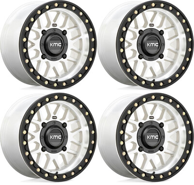 4 ATV/UTV Wheels Set 15in KMC KS235 Grenade Beadlock Machined 4/156 ...