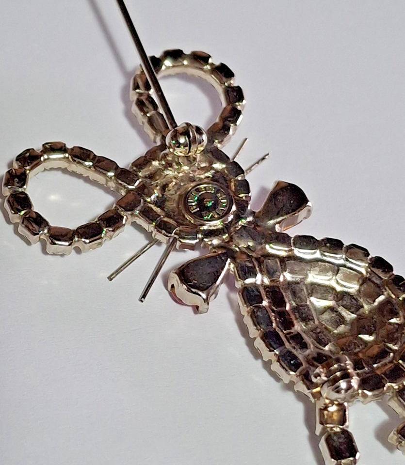 Vintage Butler and Wilson Crystal Mouse brooch with articulated tail ...