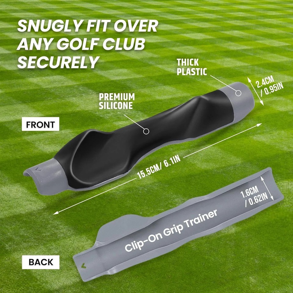 Clip-On Golf Grip Trainer, Golf Swing Training Aid for Improving Proper ...