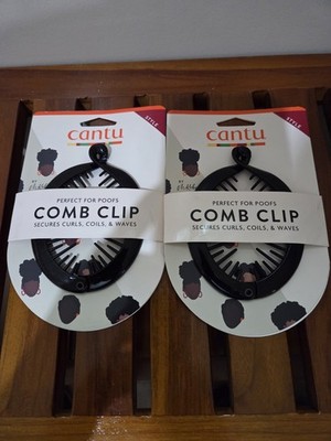 Cantu Black Comb Clip For Curls, Coils, & Waves 2 Pack NEW | eBay