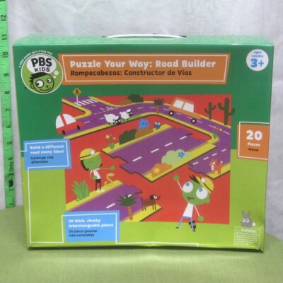 PBS KIDS Puzzle Your Way toy Road Builder Game connecting pieces 2014 ...
