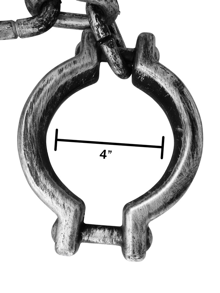 Plastic Prisoner Wrist Shackles Chain Handcuffs Cosplay Costume ...