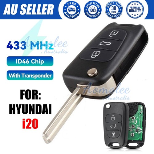For Hyundai I20 Remote Flip Key Complete with Transponder 434mhz - ID46 ...
